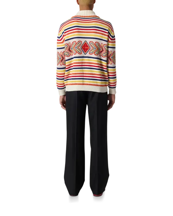 Casablanca Zip Up Diamond Jumper