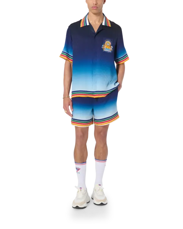 Casablanca Studio De Musique Short Sleeve Silk Shirt
