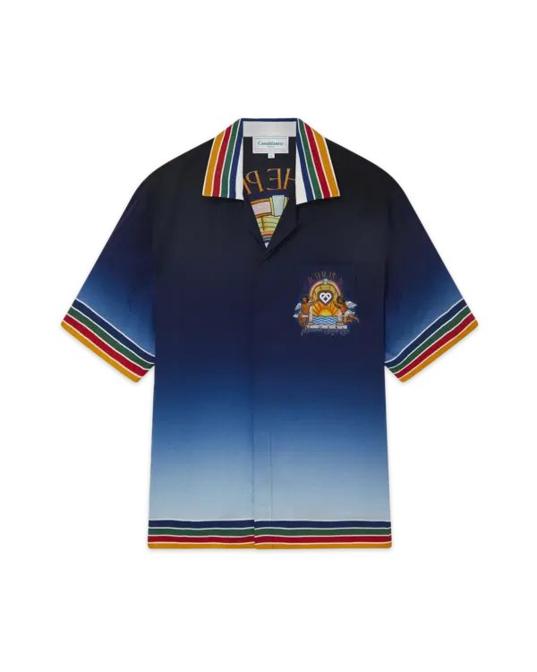 Casablanca Studio De Musique Short Sleeve Silk Shirt