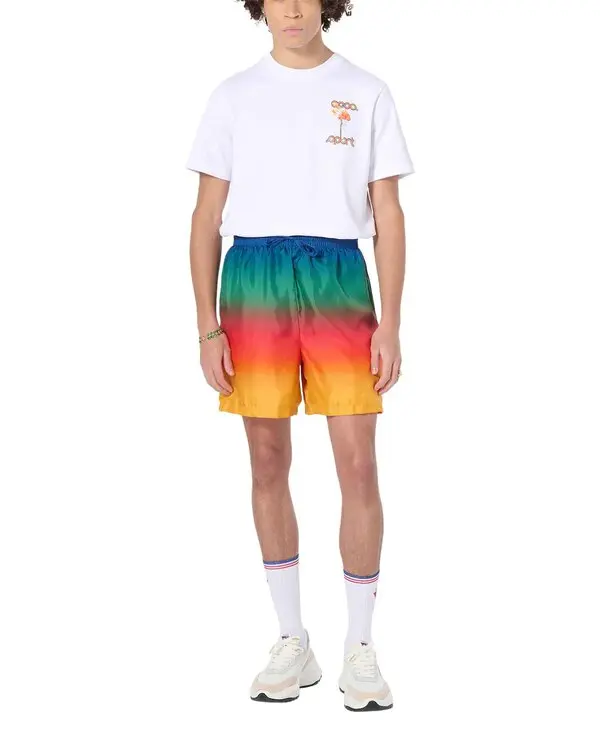 Casablanca Peace Gradient Silk Shorts