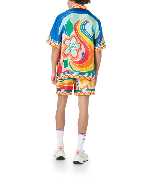 Casablanca Le Pouvoir Des Fleurs Silk Shorts
