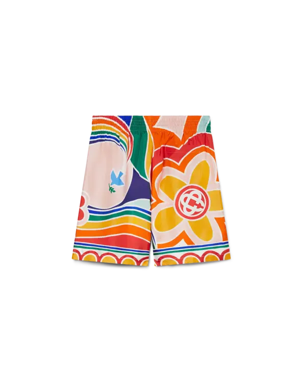 Casablanca Le Pouvoir Des Fleurs Silk Shorts