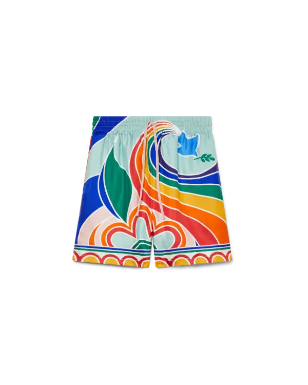 Casablanca Le Pouvoir Des Fleurs Silk Shorts