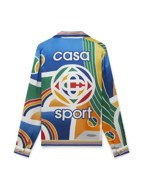 Casablanca Sport Grid Silk Shirt