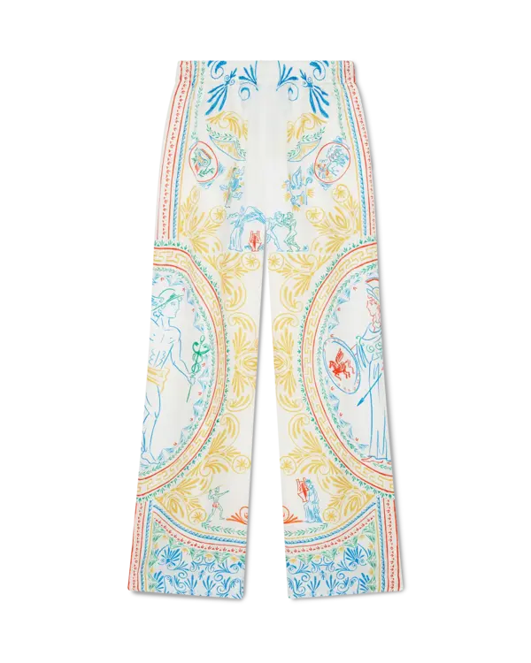 Casablanca Crayon Vase Silk Trousers