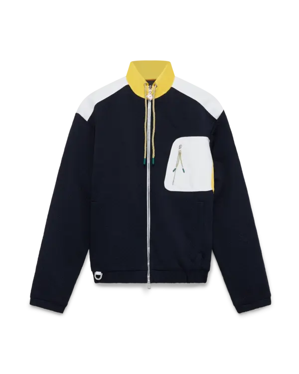 Casablanca Nylon Monogram Jacquard Zip-up Jacket