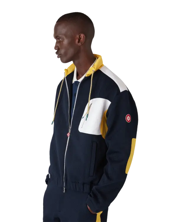 Casablanca Nylon Monogram Jacquard Zip-up Jacket