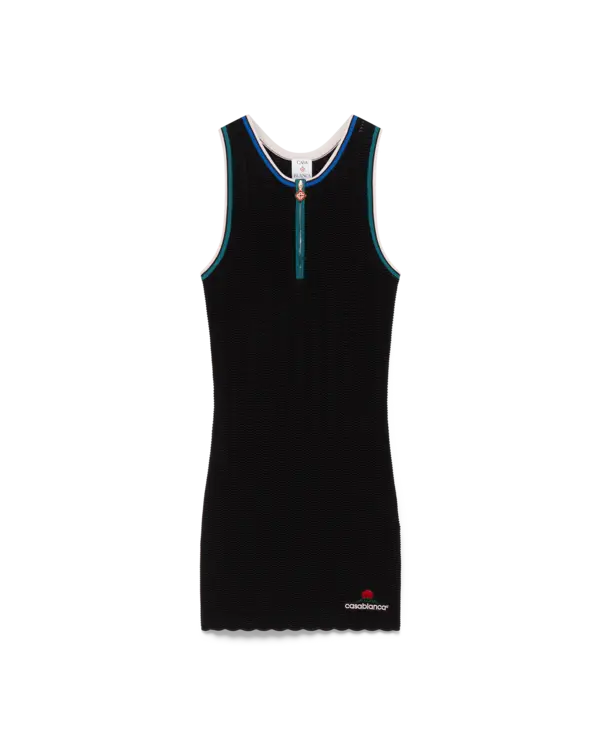 Casablanca Viscose Wave Racer Back Dress