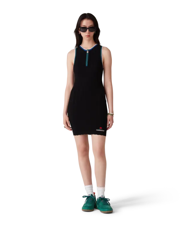Casablanca Viscose Wave Racer Back Dress