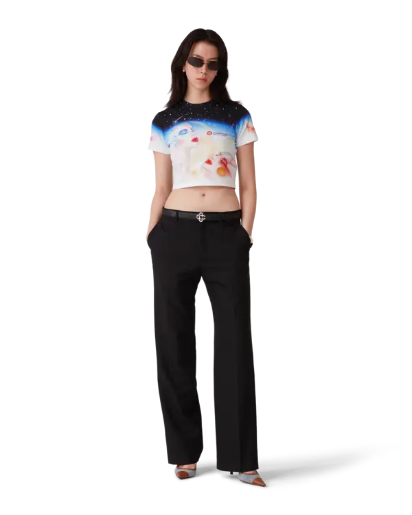 Casablanca Galactic Connection Cropped T-shirt