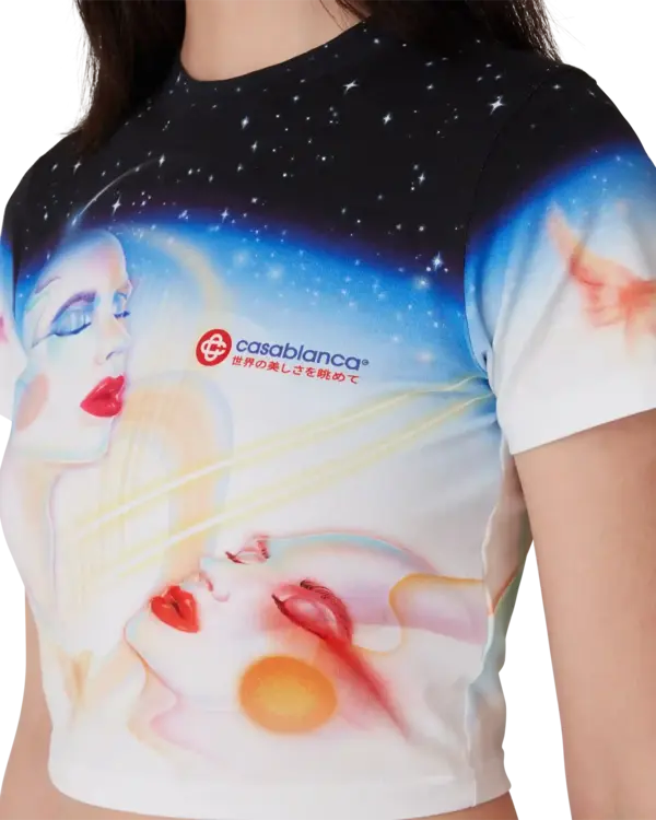 Casablanca Galactic Connection Cropped T-shirt