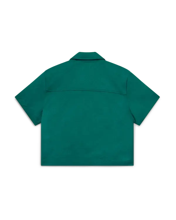 Casablanca Cotton Monogram Jacquard Cropped Shirt