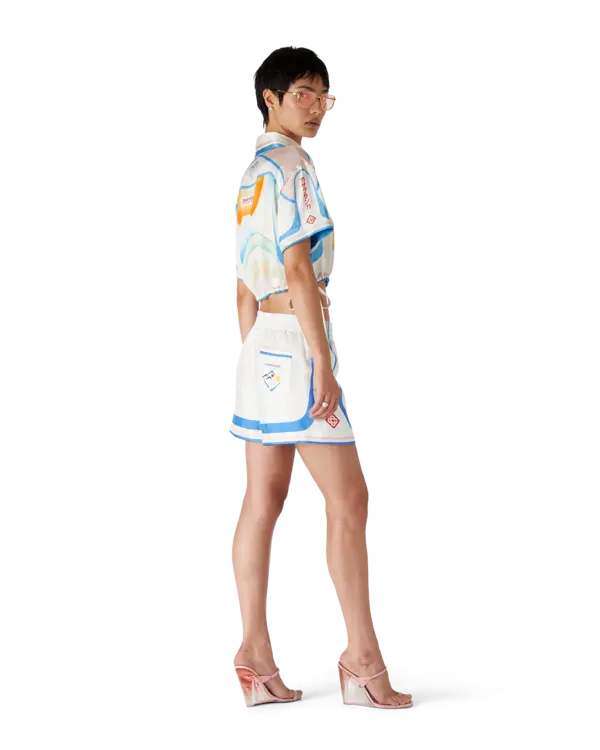 Casablanca Fuji Dream Silk Shorts
