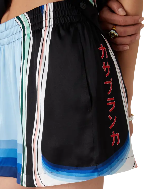 Casablanca Gradient Mountain Silk Shorts