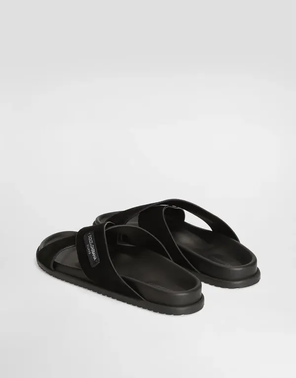 Dolce & Gabbana Split And Nappa Leather Sandals - Black