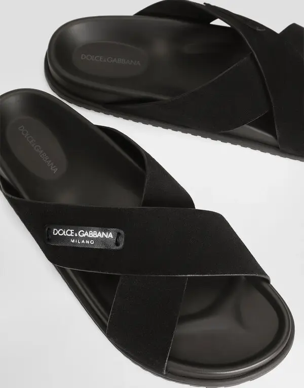 Dolce & Gabbana Split And Nappa Leather Sandals - Black