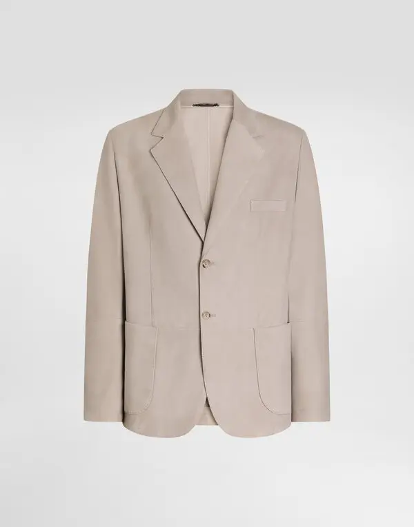 Dolce & Gabbana Single-breasted Suede Jacket