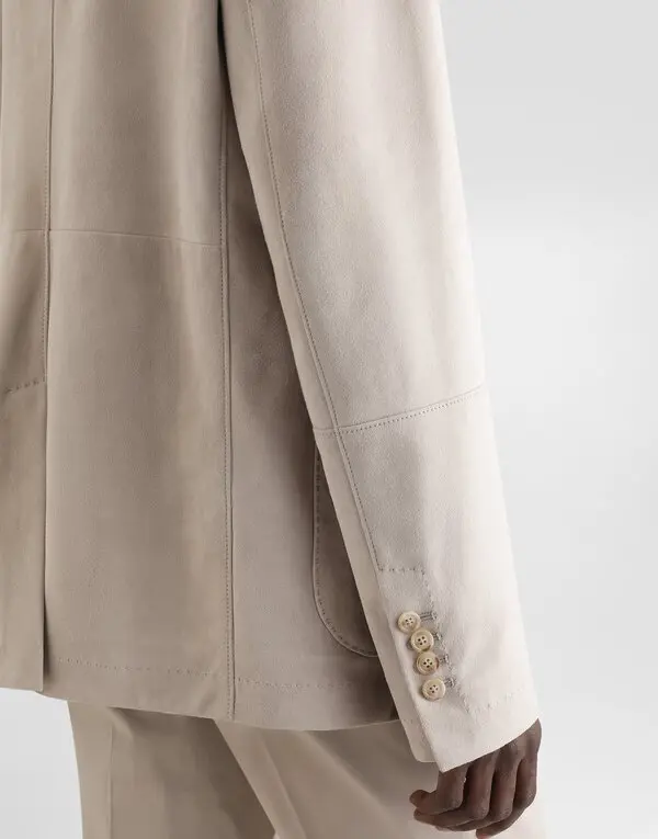 Dolce & Gabbana Single-breasted Suede Jacket
