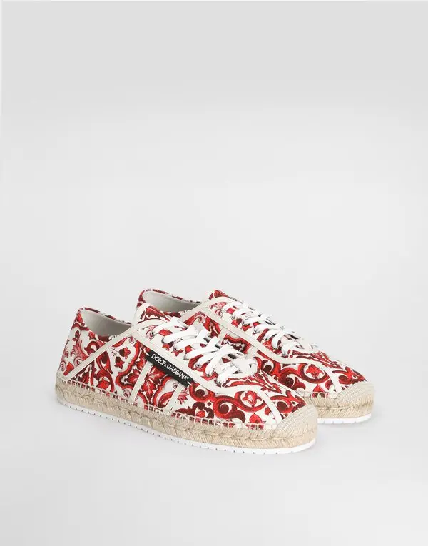 Dolce & Gabbana Majolica-print Canvas Espadrilles