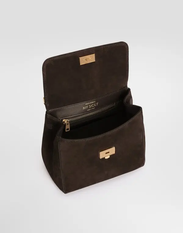 Dolce & Gabbana Small My Sicily Handbag In Split Calfskin - Multicolor