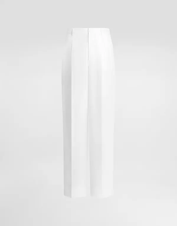 Dolce & Gabbana Linen Canvas Trousers - White
