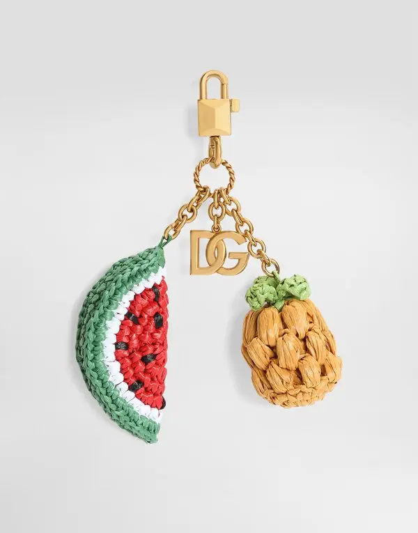 Dolce & Gabbana Metal Keychain With Fruit Charms - Multicolor