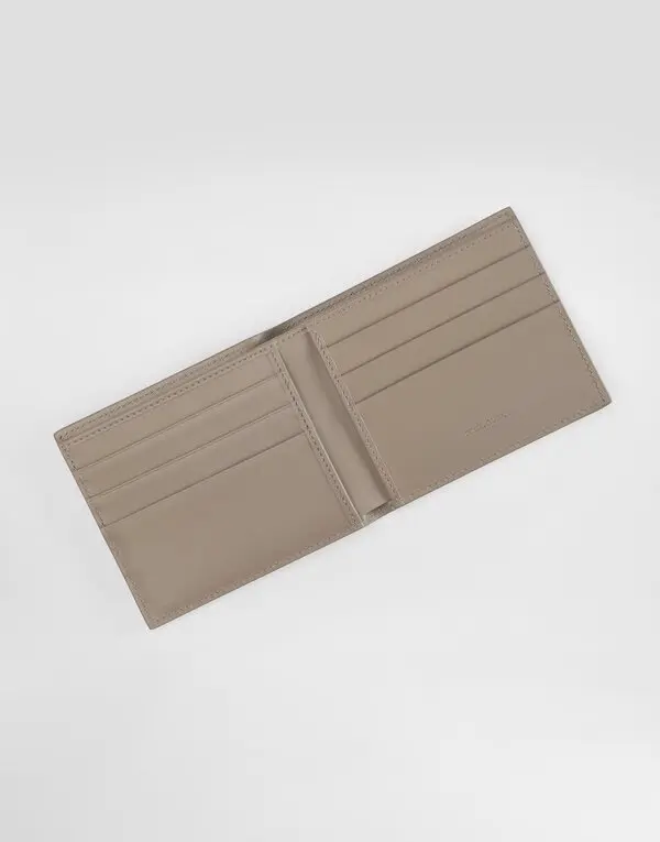 Dolce & Gabbana Calfskin Wallet With Logo - Beige