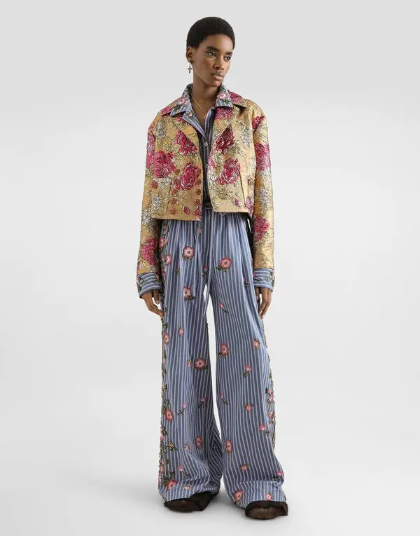 Dolce & Gabbana Double-breasted Floral Jacquard Jacket
