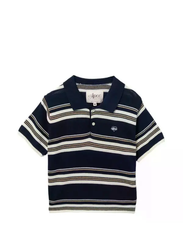 AAPE BY *A BATHING APE Apee™ A Bathing Ape® Striped Polo Shirt - Blue