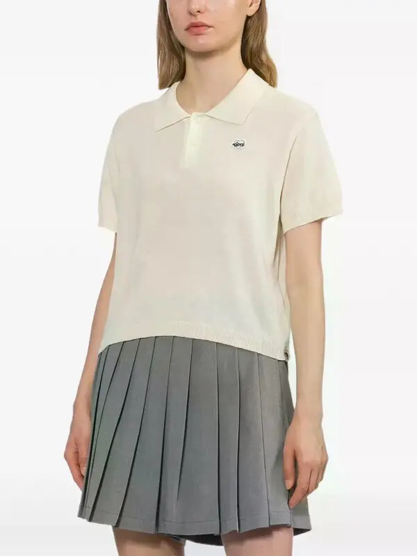 AAPE BY *A BATHING APE Apee™ A Bathing Ape® Logo Embroidered Polo Shirt - Neutrals