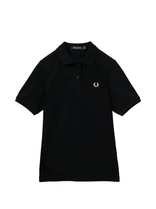 Fred Perry Embroidered Logo Polo Shirt - Black