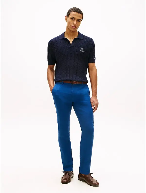 Tommy Hilfiger Linen-blend Straight Chino