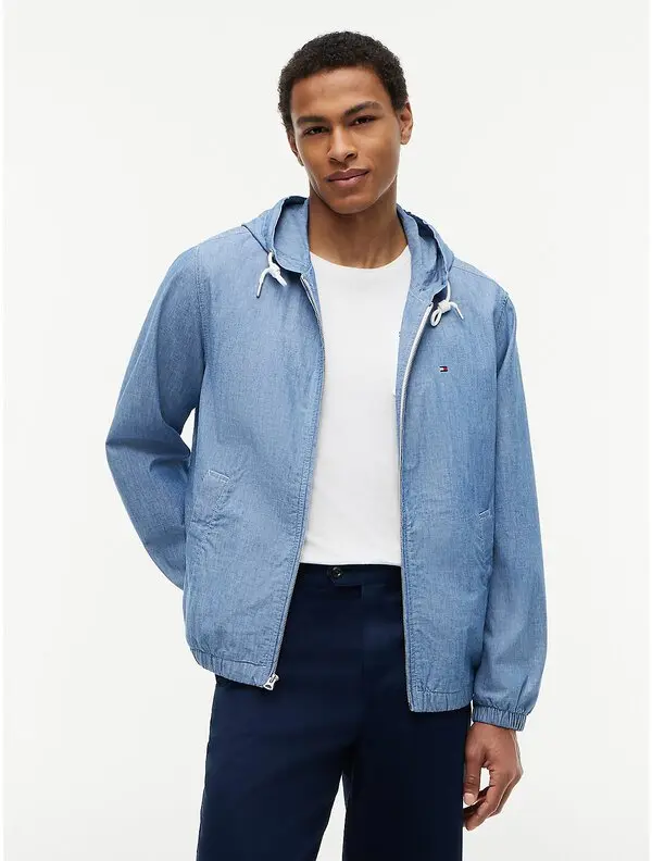 Tommy Hilfiger Hooded Zip Jacket - Chambray