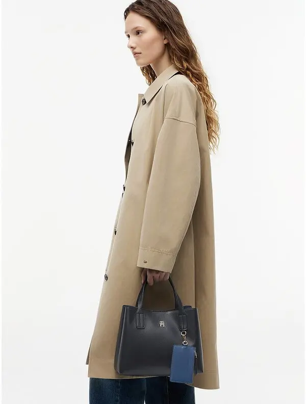 Tommy Hilfiger Monogram Pebbled Mini Satchel Bag