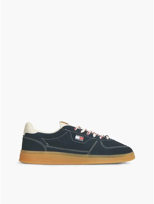 Tommy Hilfiger Two-tone Suede Sneakers - Navy