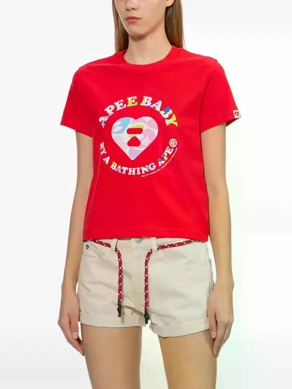 AAPE BY *A BATHING APE Apee™ A Bathing Ape® Camo Heart Graphic T-shirt