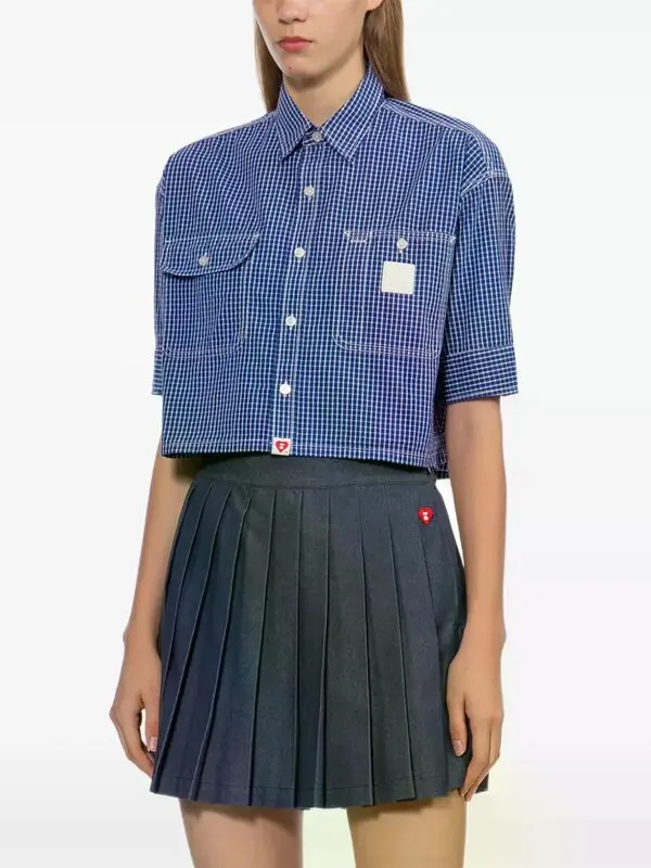 AAPE BY *A BATHING APE Apee™ A Bathing Ape® Checked Short Sleeve Shirt