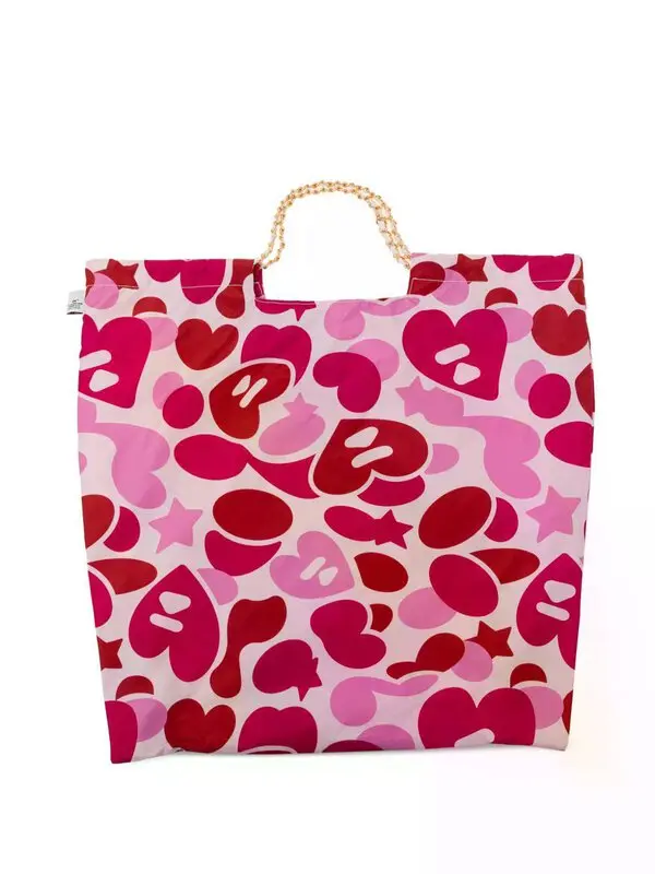 AAPE BY *A BATHING APE Printed Graphic Tote Bag