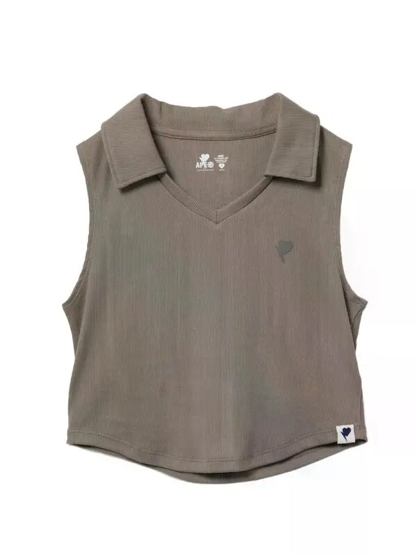 AAPE BY *A BATHING APE Apee™ A Bathing Ape® Heart Logo V-neck Polo