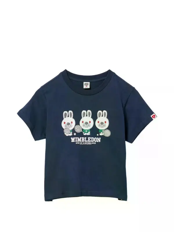 AAPE BY *A BATHING APE Apee™ A Bathing Ape® Rabbit Graphic T-shirt - Blue
