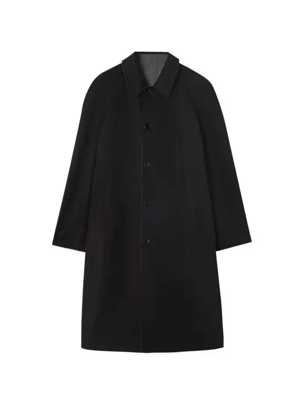 Burberry Reversible Wool Parkbury Car Coat - Black