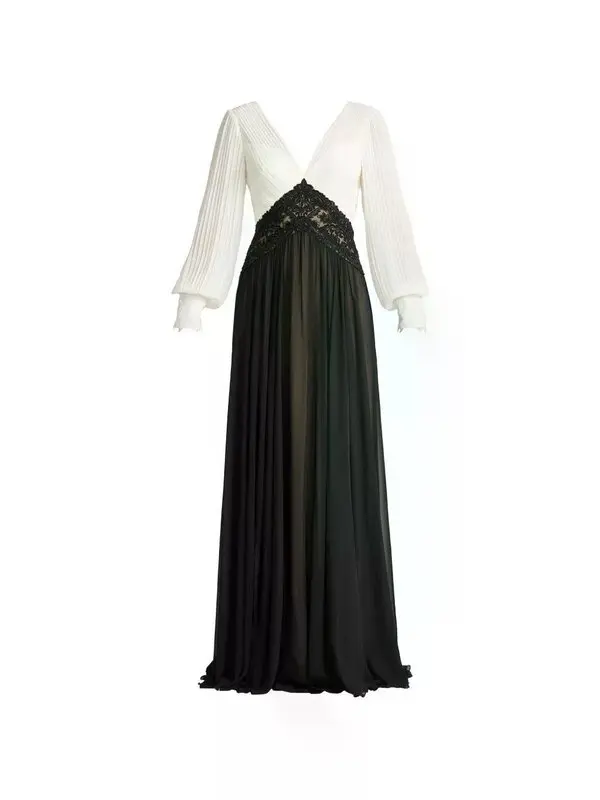 Tadashi Shoji Pleated Maxi Dress - Black