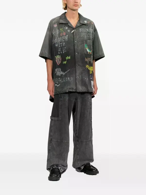 Mihara Yasuhiro All-over Graphic Print Shirt