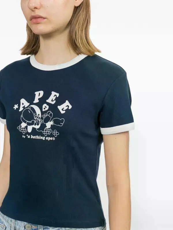 AAPE BY *A BATHING APE Apeetm A Bathing Ape® Graphic Print Ringer T-shirt