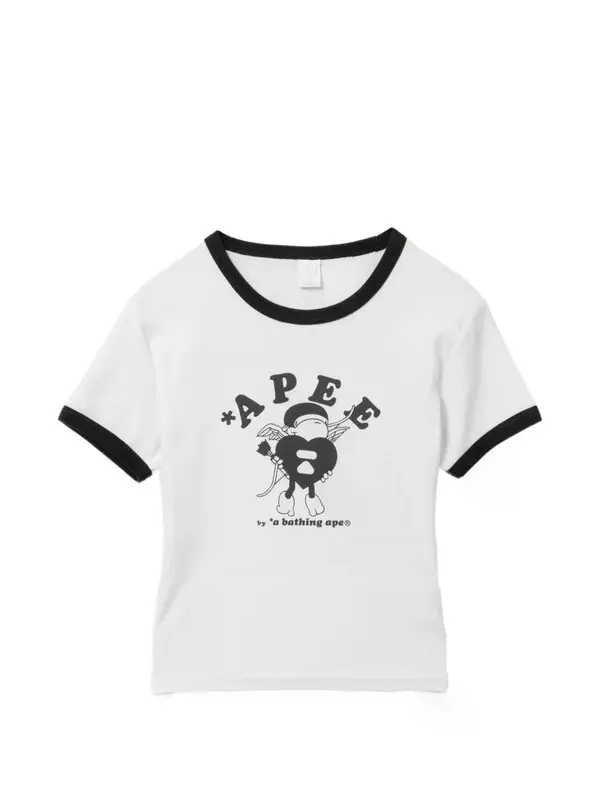 AAPE BY *A BATHING APE Apee™ A Bathing Ape® Logo-printed Ringer T-shirt