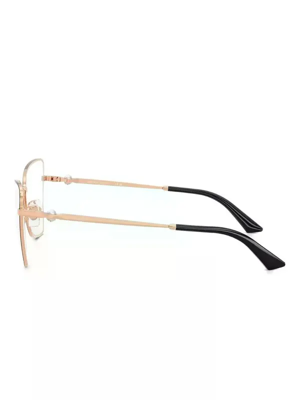 JIMMY CHOO Rose Gold Cat-eye Glasses