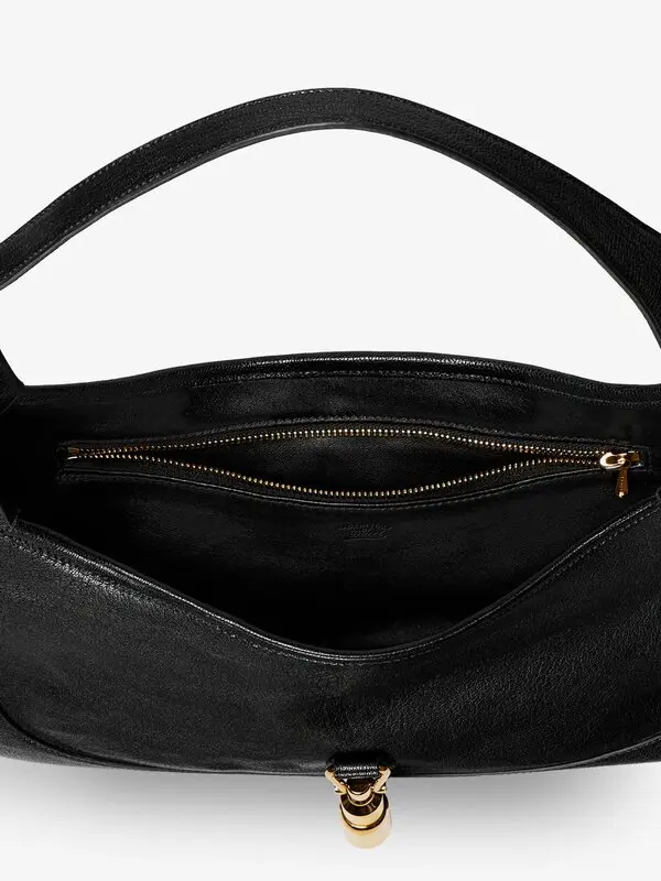 Gucci Jackie 1961 Hammered Leather Shoulder Bag - Black