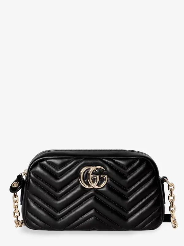 Gucci Gg Marmont Leather Camera Bag - Black