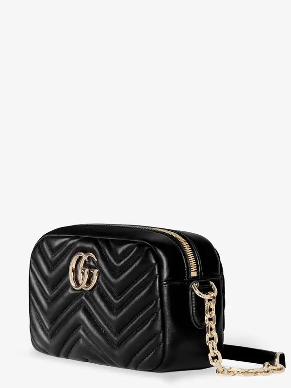 Gucci Gg Marmont Leather Camera Bag - Black