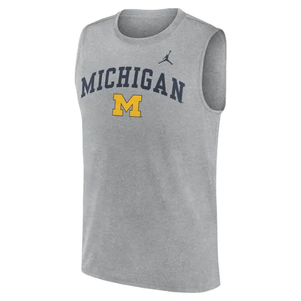 Nike Michigan Primetime Arch Legend Dri-fit College Muscle Tank Top - Grey